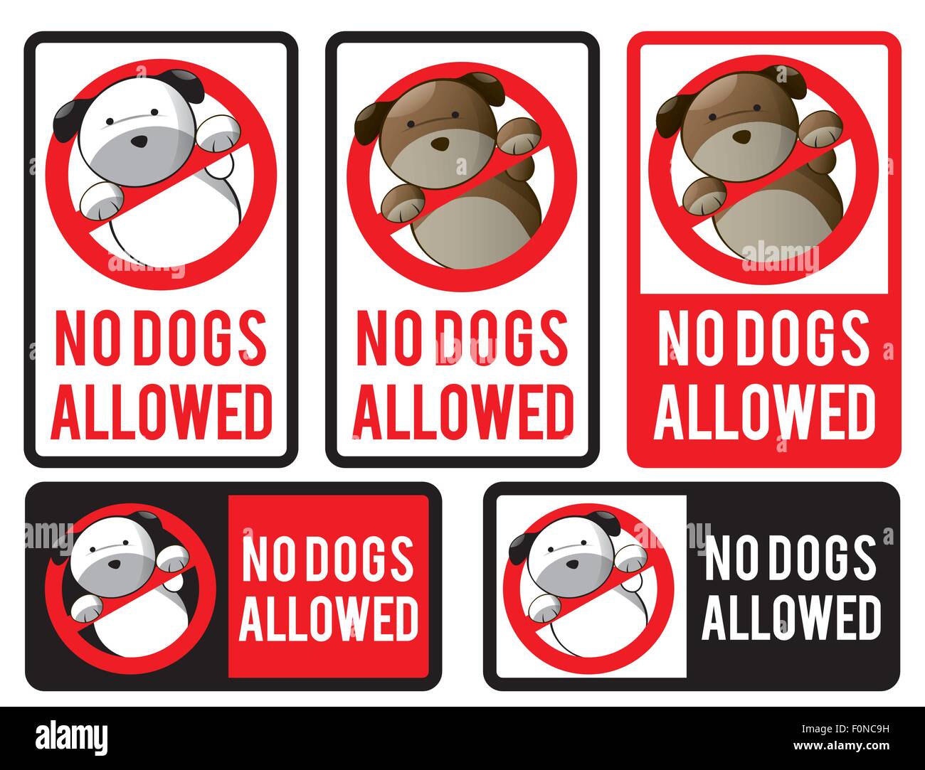 Logo design element. No dogs allowed stickers Stock Vector Image & Art ...