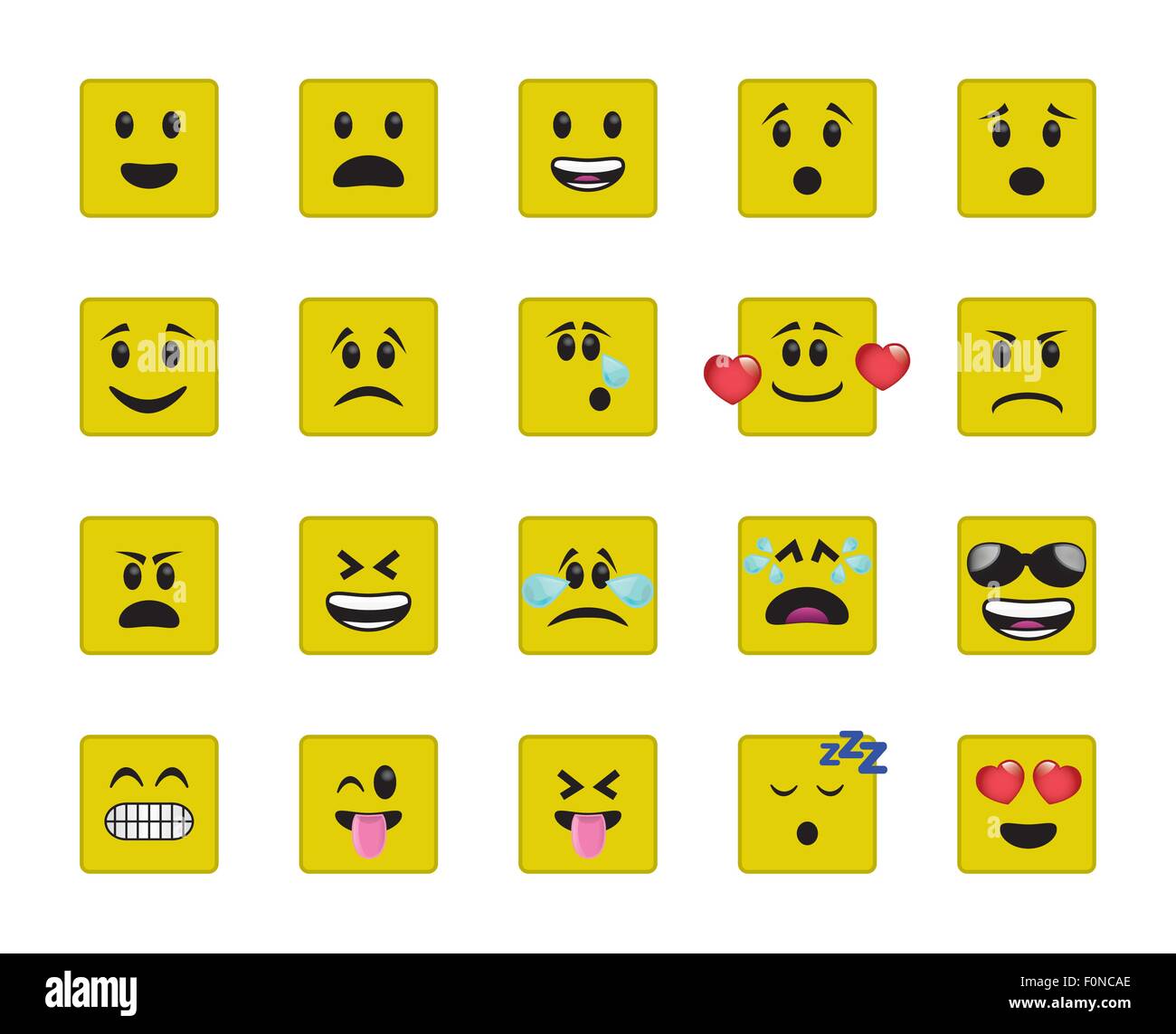 Set different doodle icons Cut Out Stock Images & Pictures - Alamy