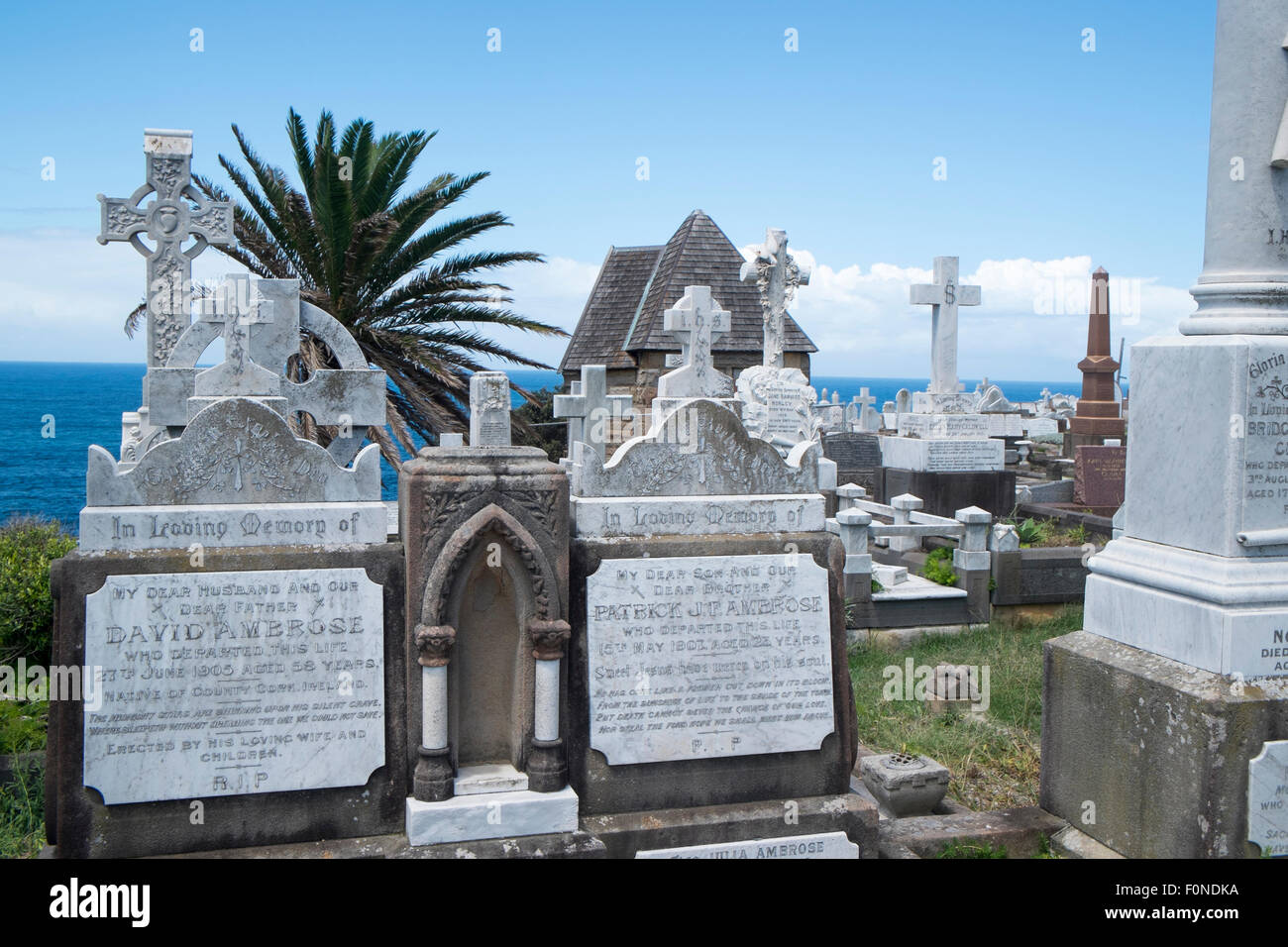 Waverley cemetery in Bronte, Sydney eastern suburbs,new south wales ...