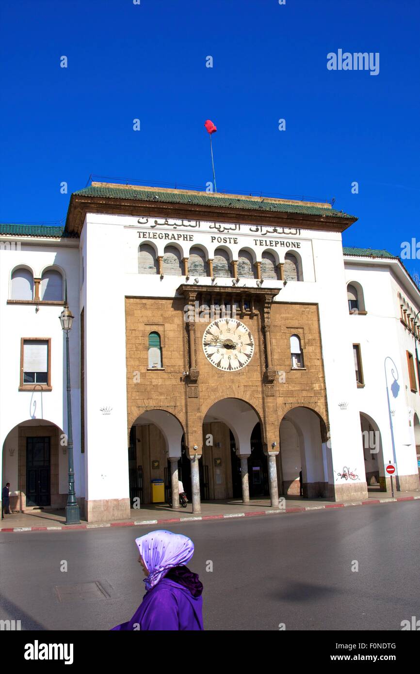 Post Office, Mohammed V Avenue, Rabat, Morocco, North Africa Stock ...