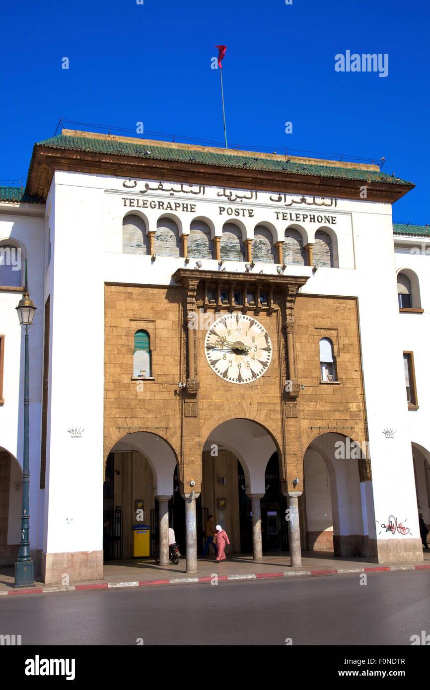 Post Office, Mohammed V Avenue, Rabat, Morocco, North Africa Stock ...