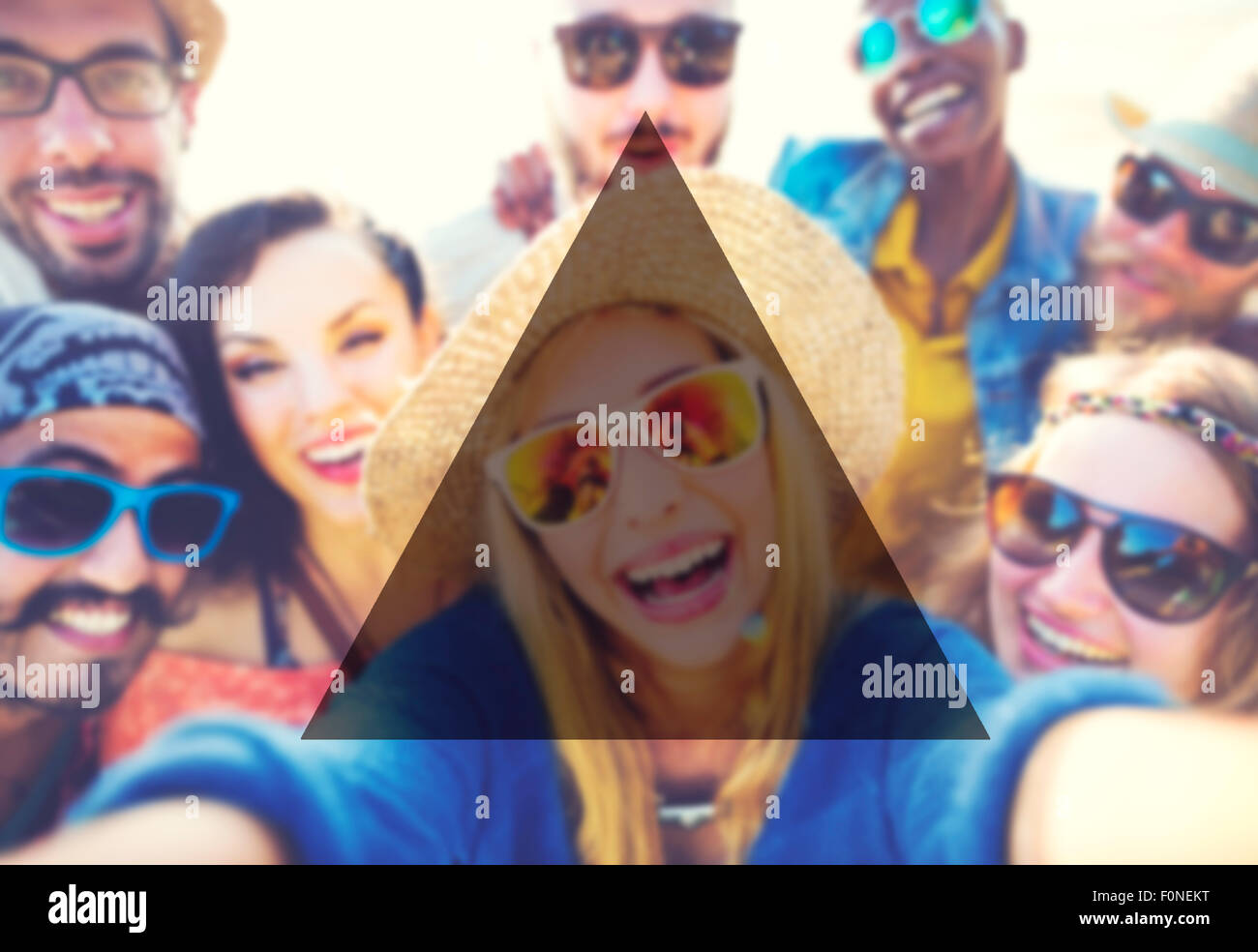 Summer Togetherness Friendship Triangle Copy Space Concept Stock Photo ...