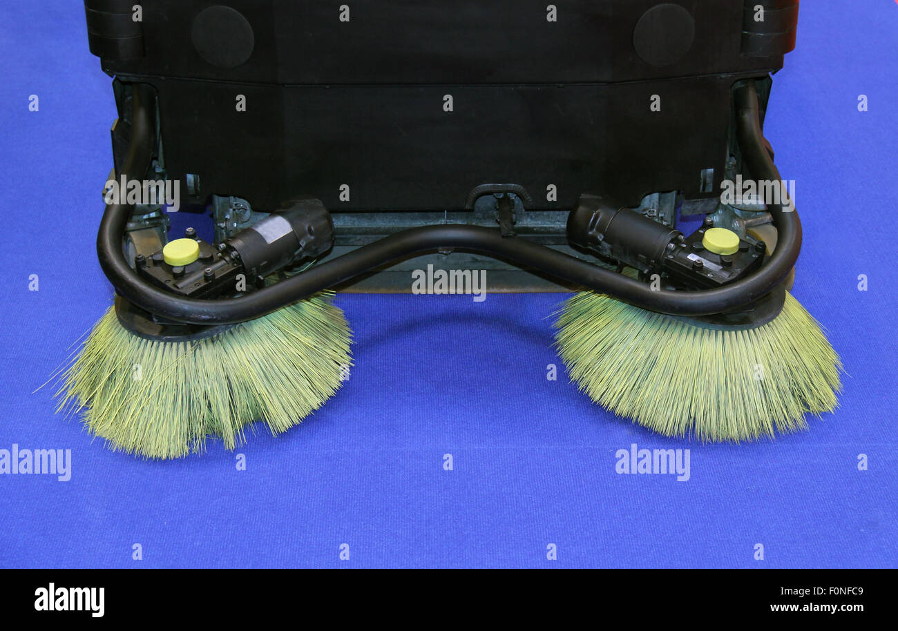 The Brushes of a Motorised Road Sweeper Vehicle Stock Photo - Alamy
