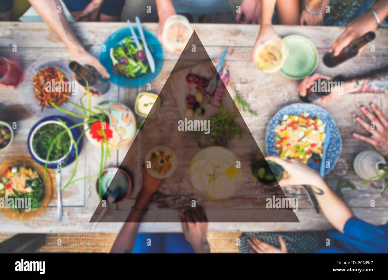 Summer Togetherness Friendship Triangle Copy Space Concept Stock Photo ...