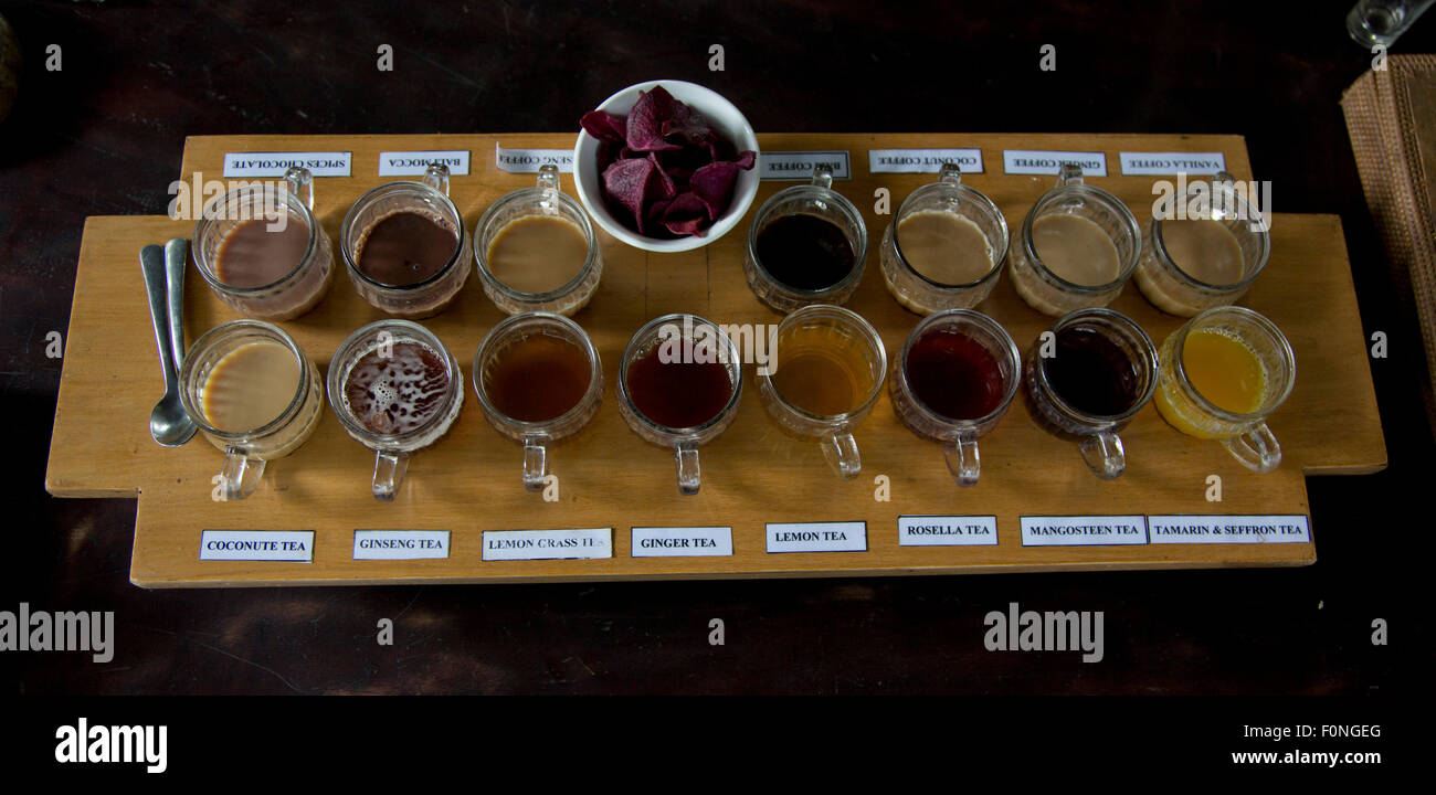 Tea & coffee tasting Bali Stock Photo - Alamy