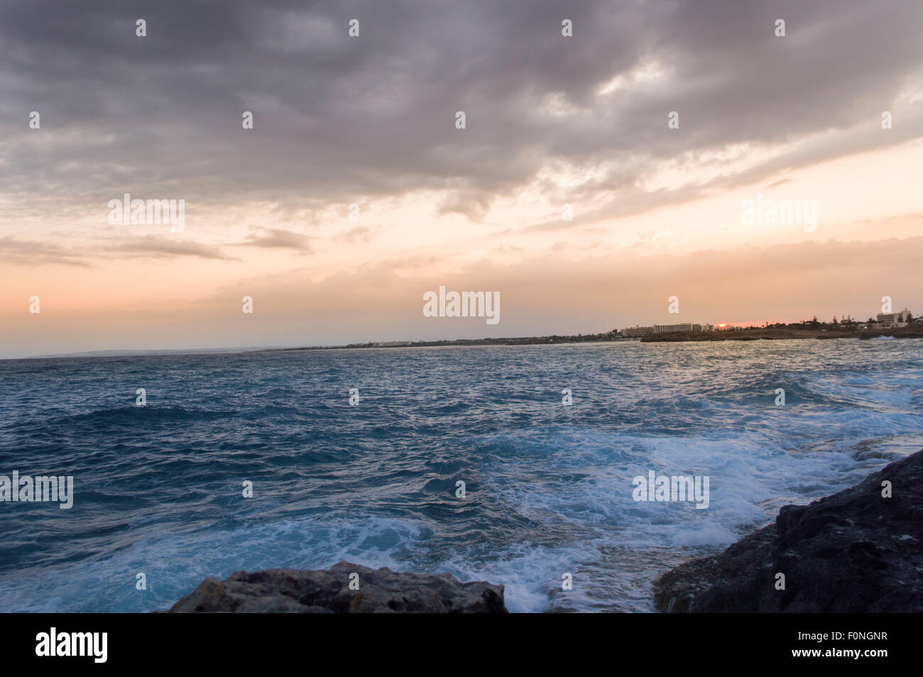 radiant sea beach sunset Stock Photo - Alamy