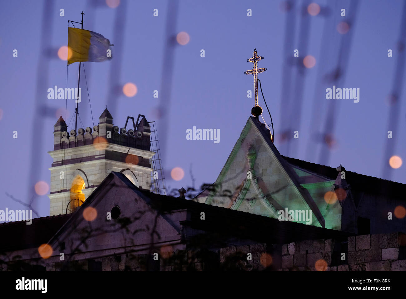 Turret and gables of the Co-Cathedral of the Most Holy Name of Jesus at ...