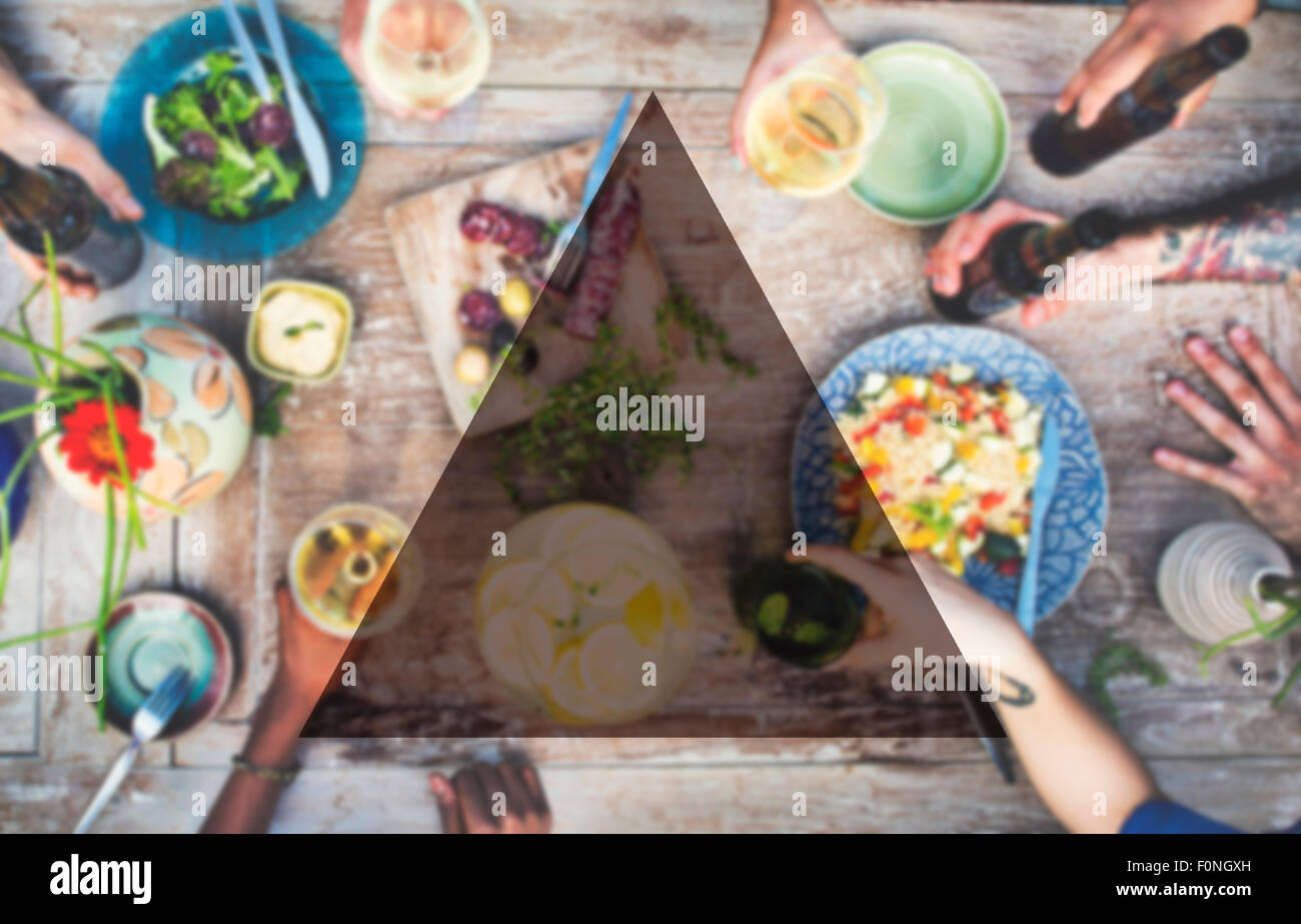 Summer Togetherness Friendship Triangle Copy Space Concept Stock Photo ...