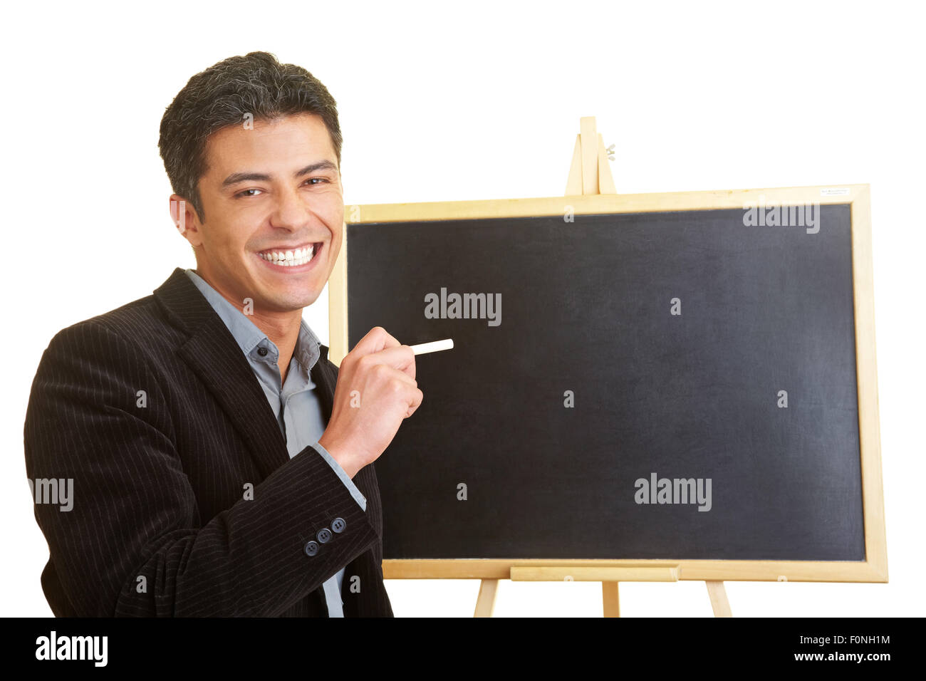 Portrait happy man training Cut Out Stock Images & Pictures - Alamy