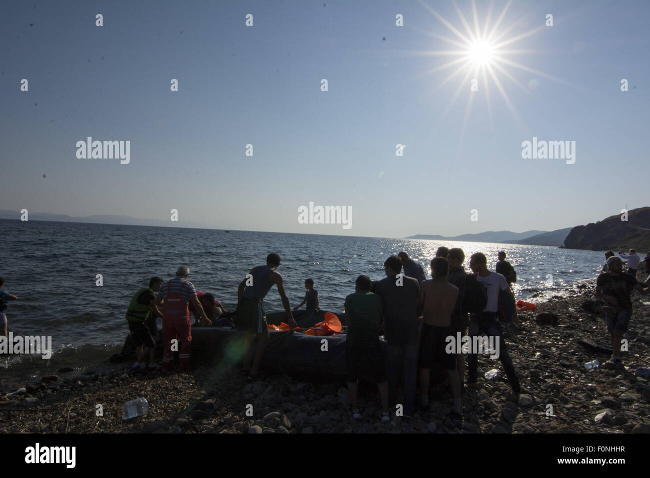 Syrian refugees greece beach hi-res stock photography and images - Alamy