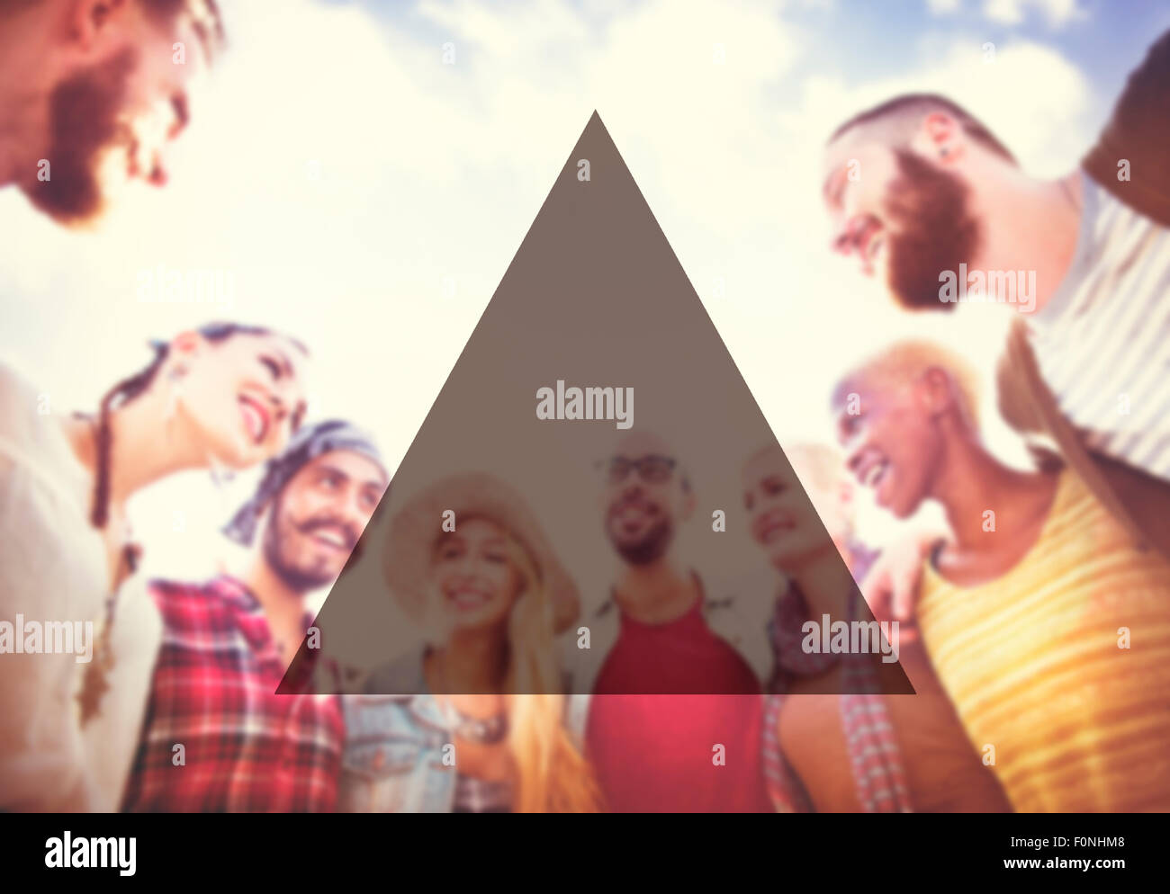 Summer Togetherness Friendship Triangle Copy Space Concept Stock Photo ...