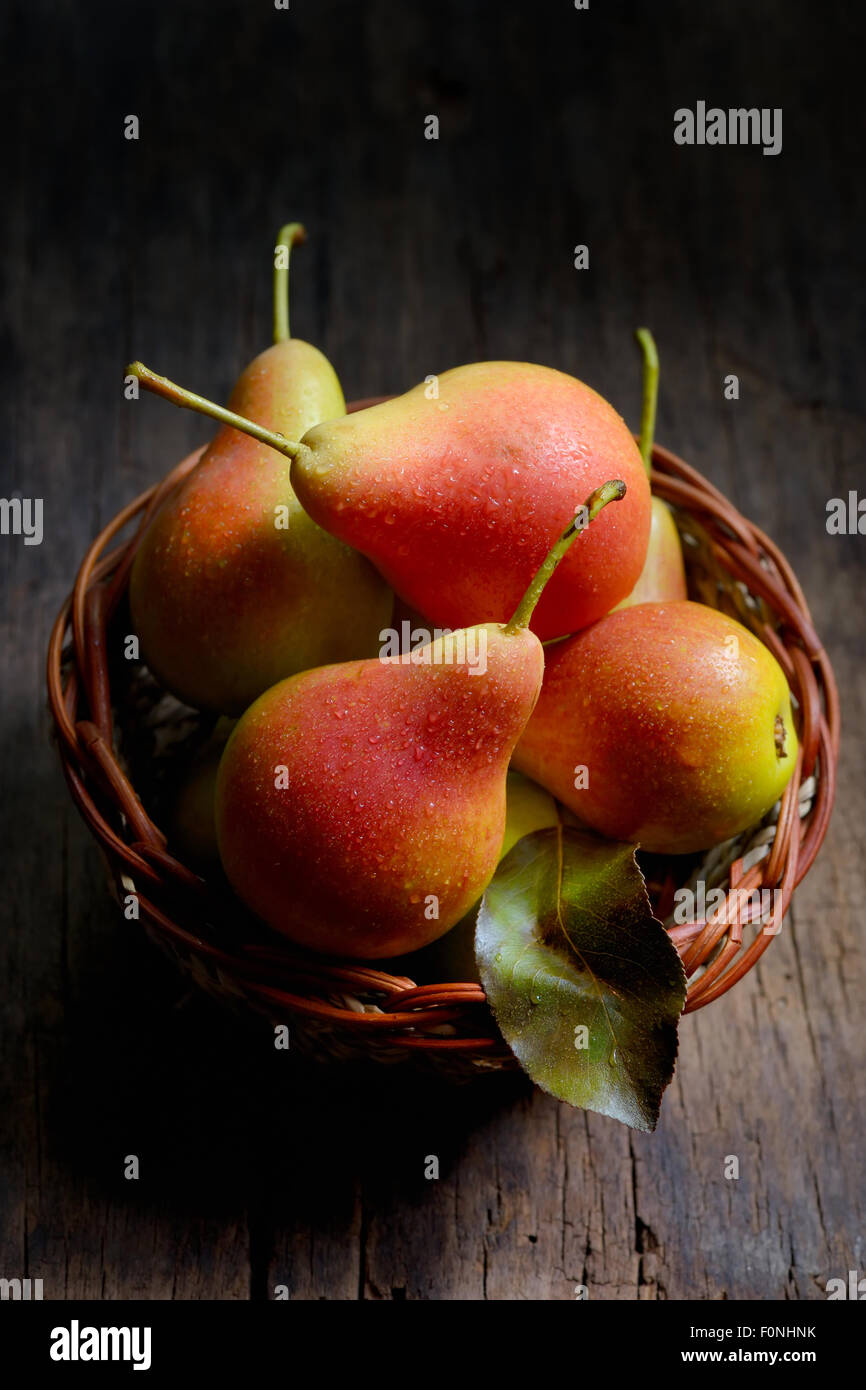 Pears in basket pear hi-res stock photography and images - Alamy