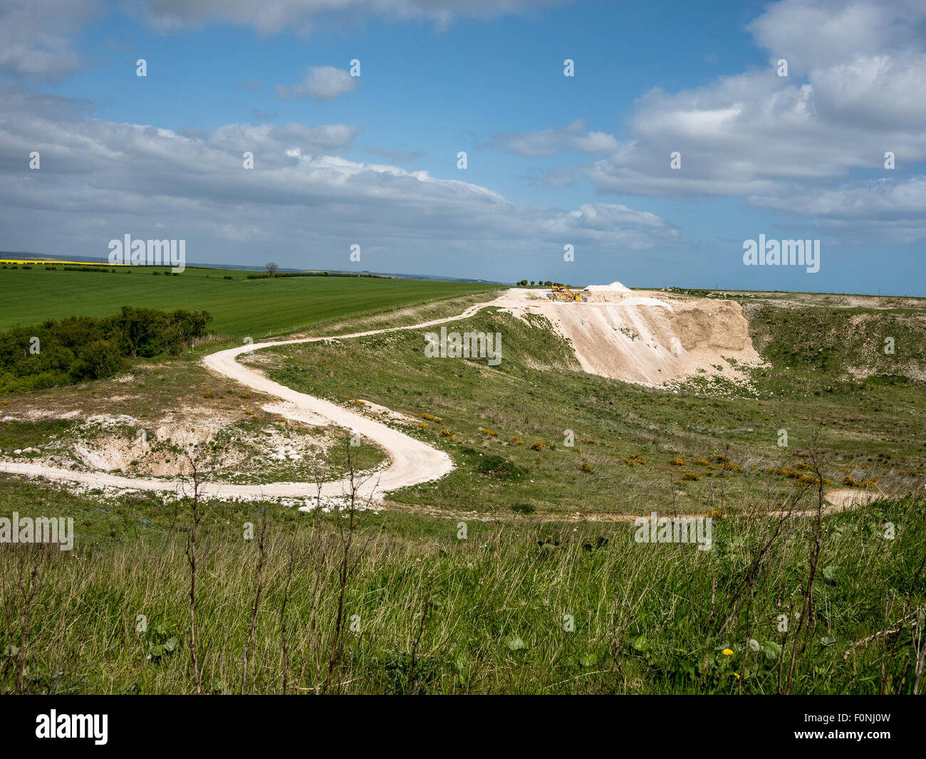 Chalk quarry Yorkshire Wolds UK Stock Photo - Alamy