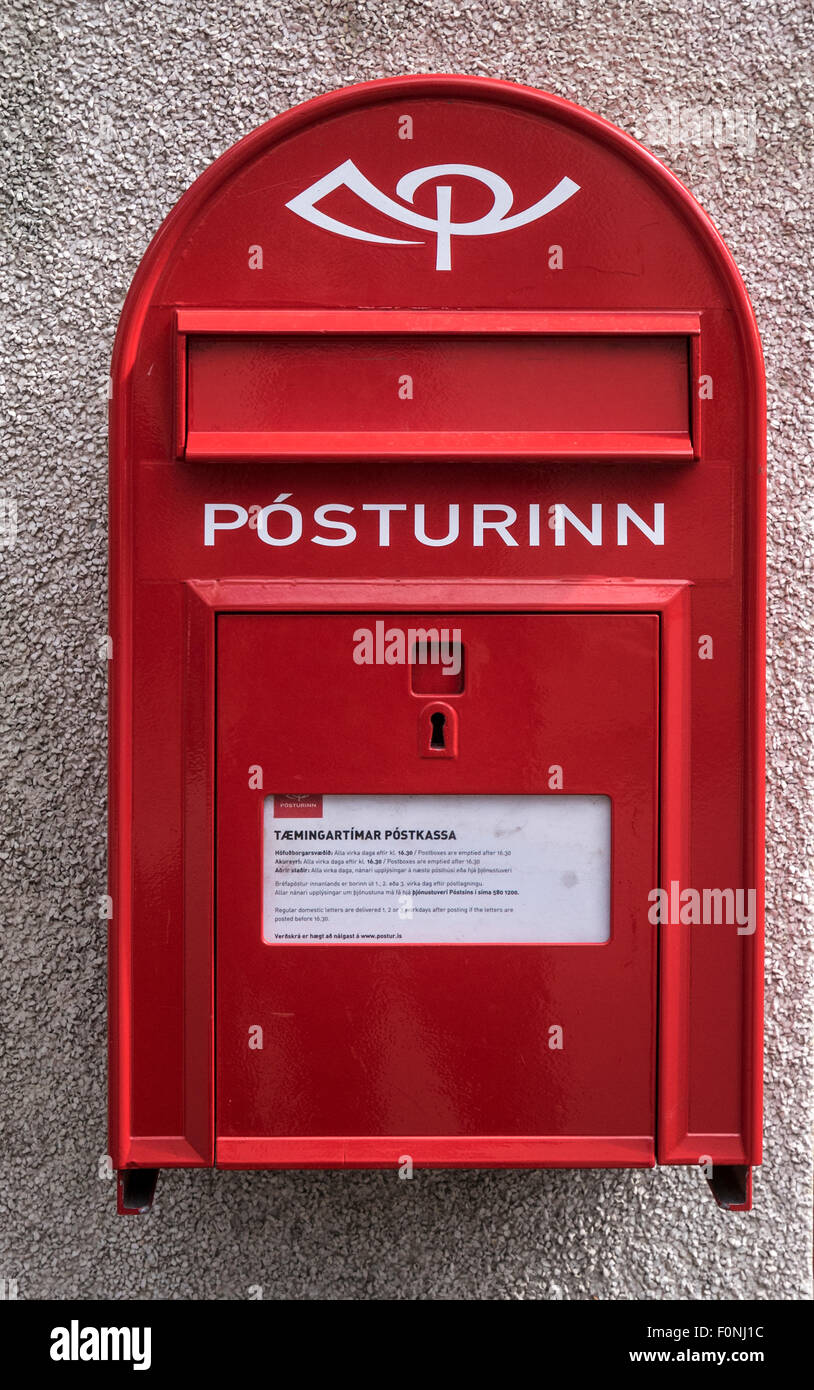 Post Mail box Reykjavik Iceland Stock Photo - Alamy