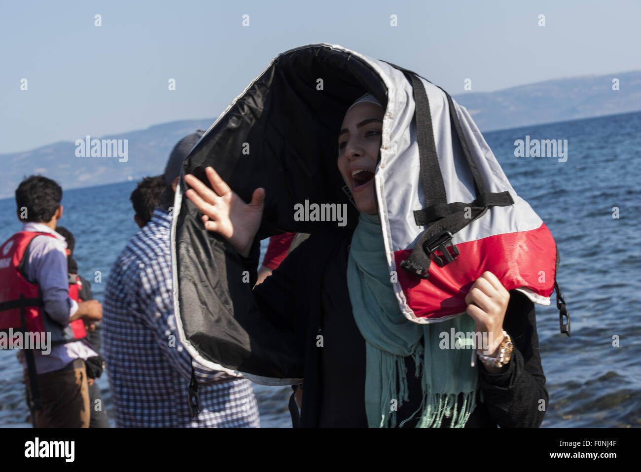 Syrian refugees greece beach hi-res stock photography and images - Alamy