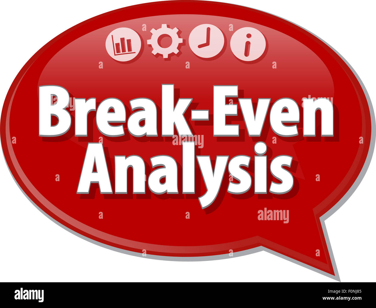 Speech bubble dialog illustration of business term saying Break-Even ...