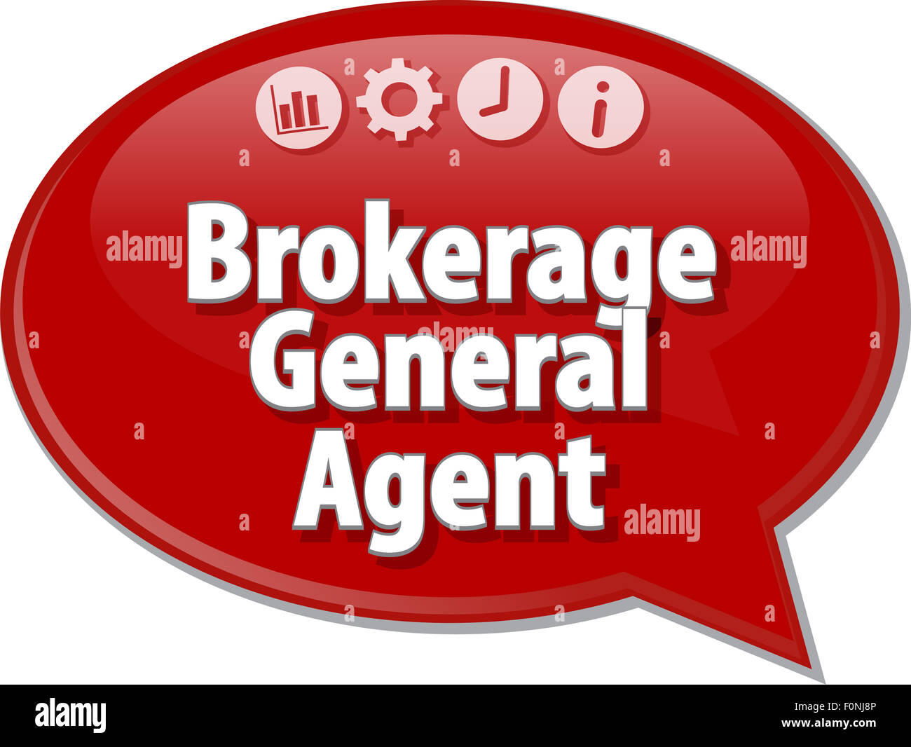 Speech bubble dialog illustration of business term saying Brokerage ...