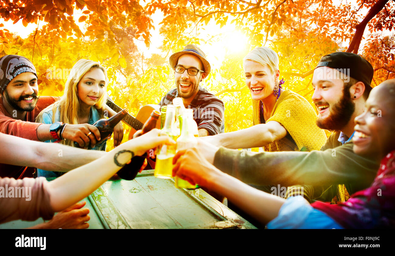 Diverse People Friends Hanging Out Happiness Concept Stock Photo - Alamy