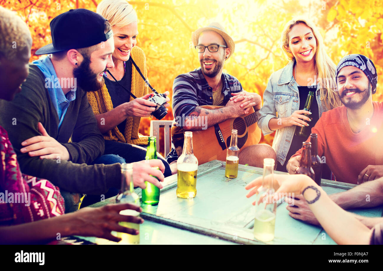Diverse People Friends Hanging Out Concept Stock Photo - Alamy