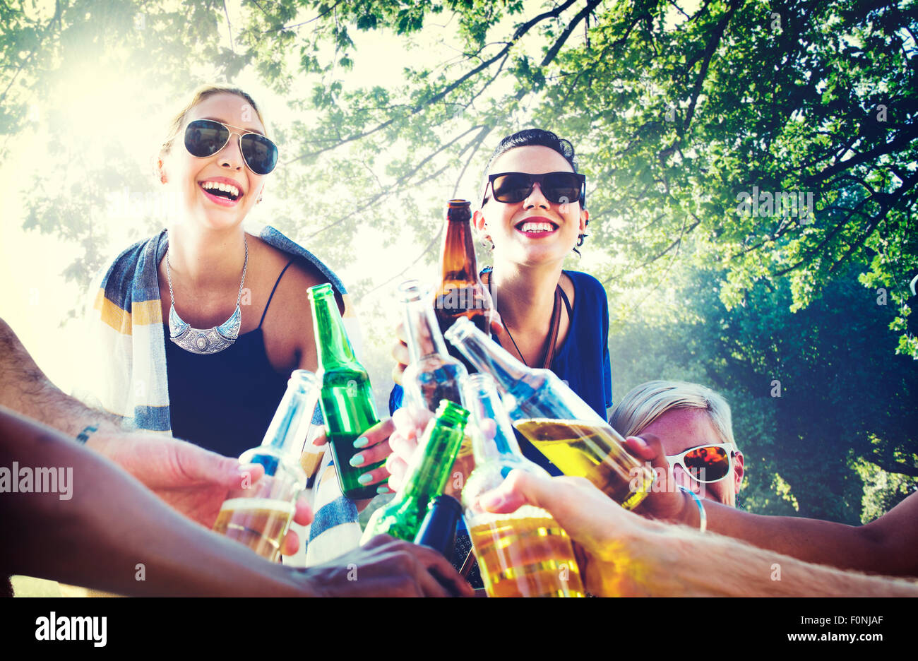 Diverse People Friends Hanging Out Drinking Concept Stock Photo - Alamy