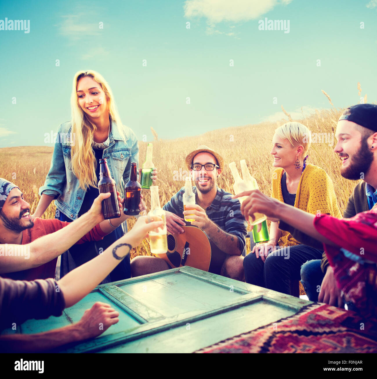Diverse People Friends Hanging Out Happiness Concept Stock Photo - Alamy