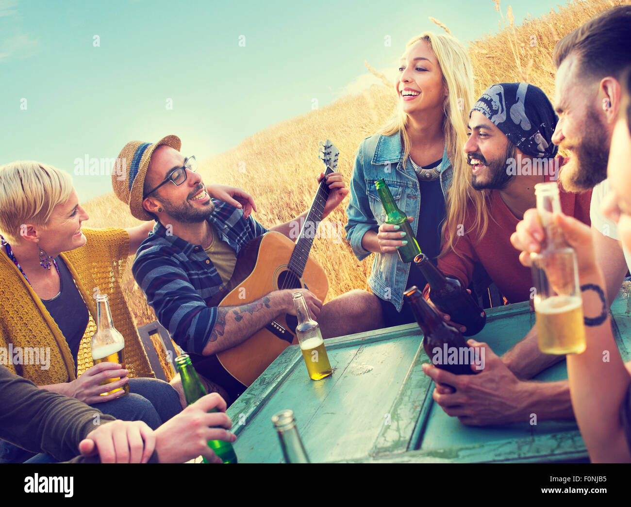 Diverse People Friends Hanging Out Happiness Concept Stock Photo - Alamy