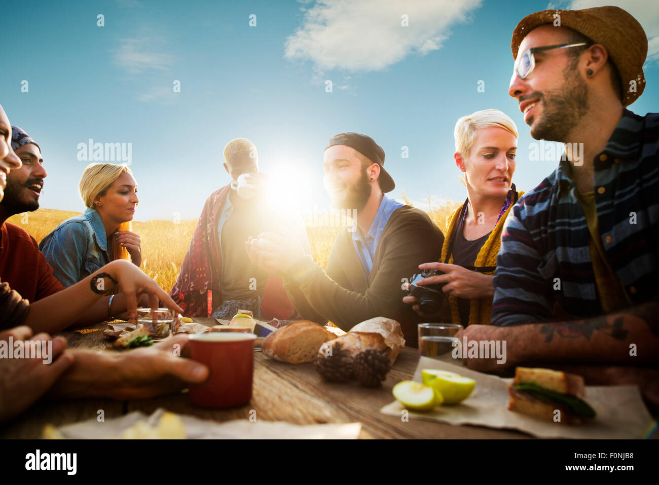 Diverse People Friends Hanging Out Happiness Concept Stock Photo - Alamy