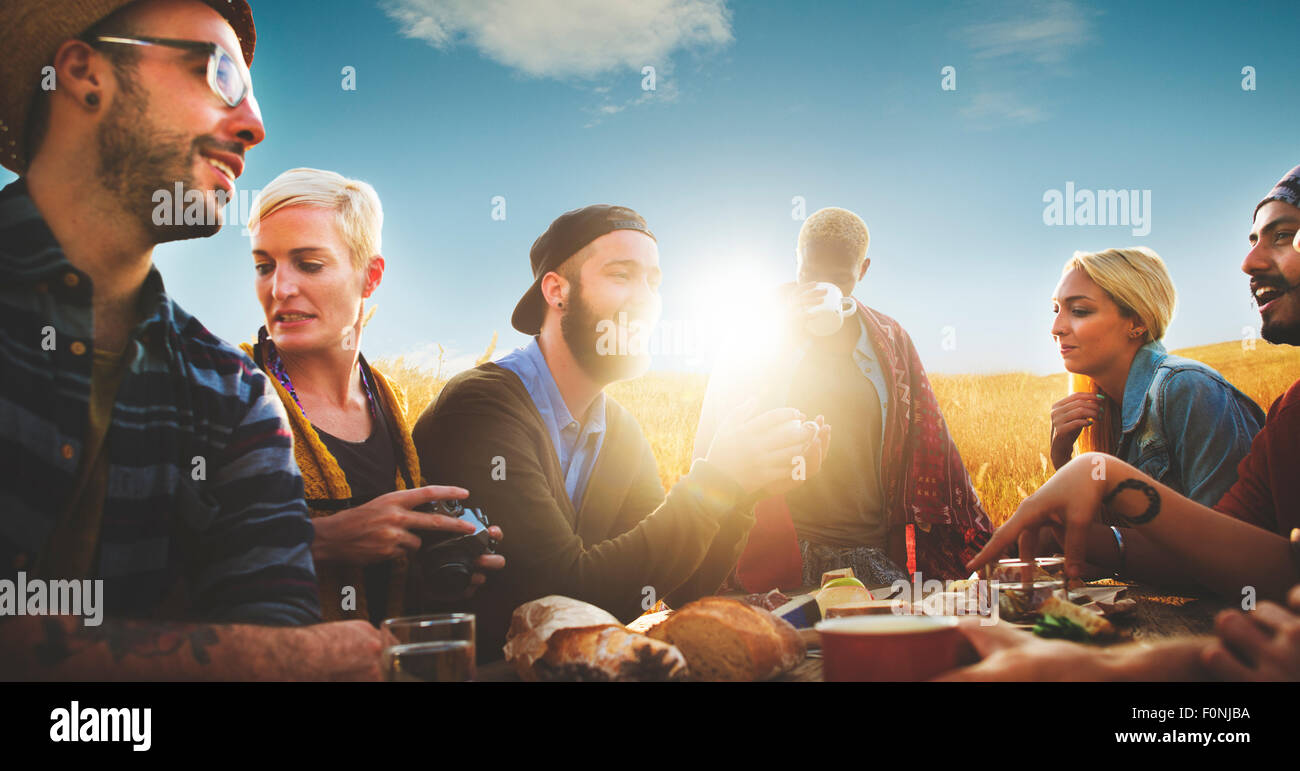 Diverse People Friends Hanging Out Happiness Concept Stock Photo - Alamy