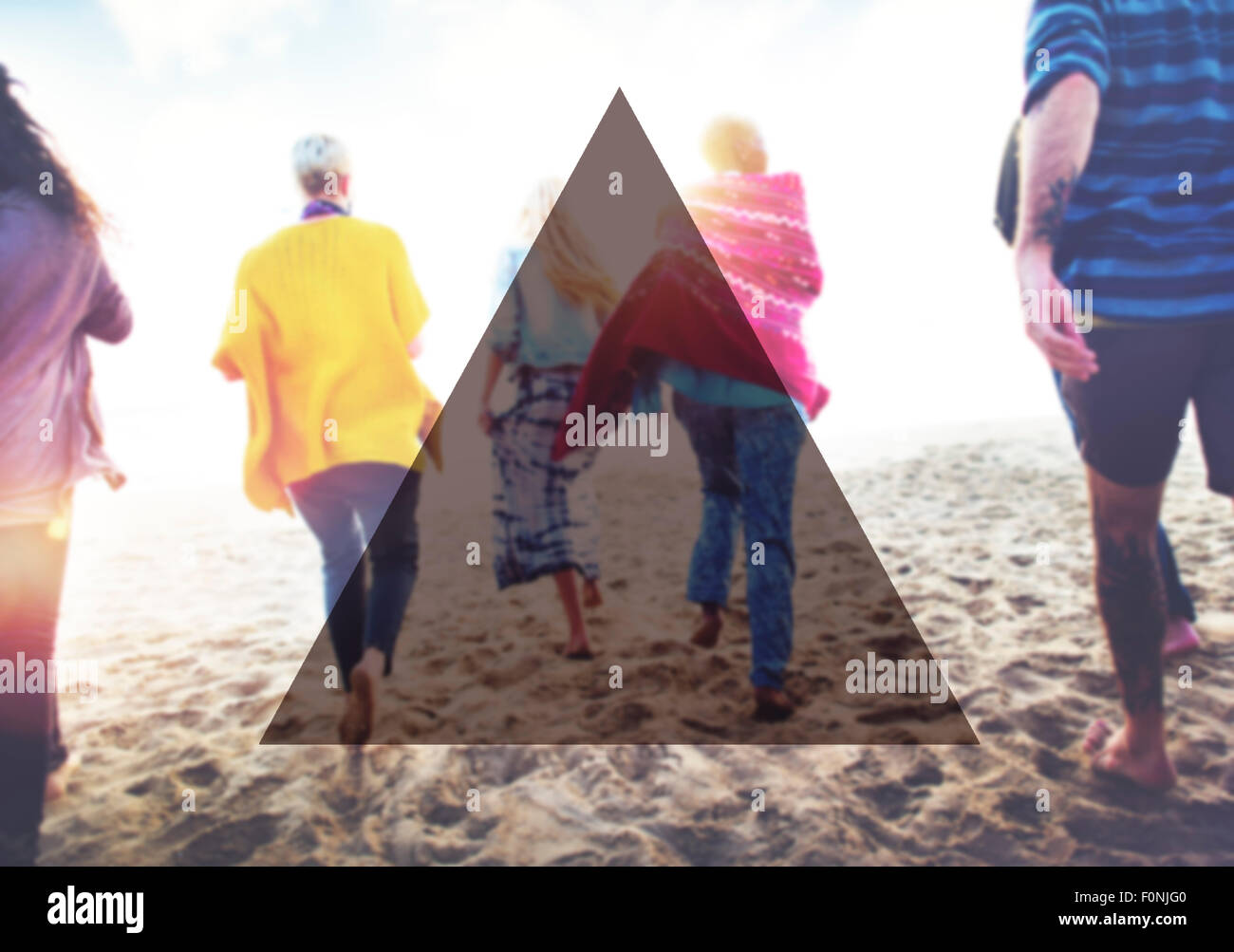 Summer Togetherness Friendship Triangle Copy Space Concept Stock Photo ...