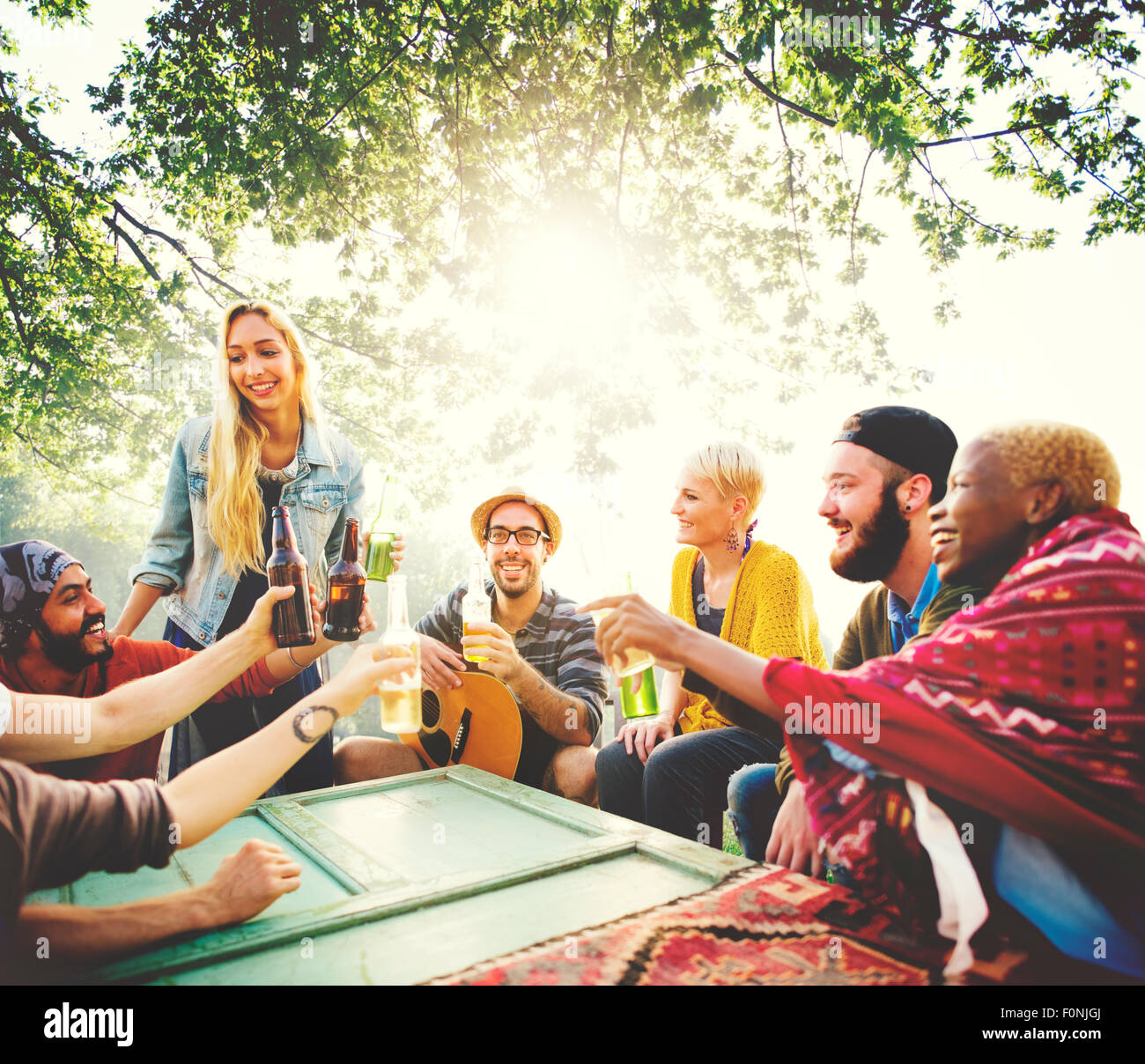 Diverse People Friends Hanging Out Concept Stock Photo - Alamy