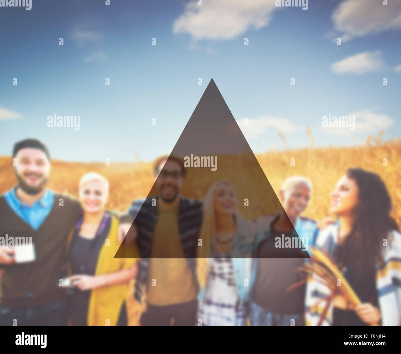 Summer Togetherness Friendship Triangle Copy Space Concept Stock Photo ...
