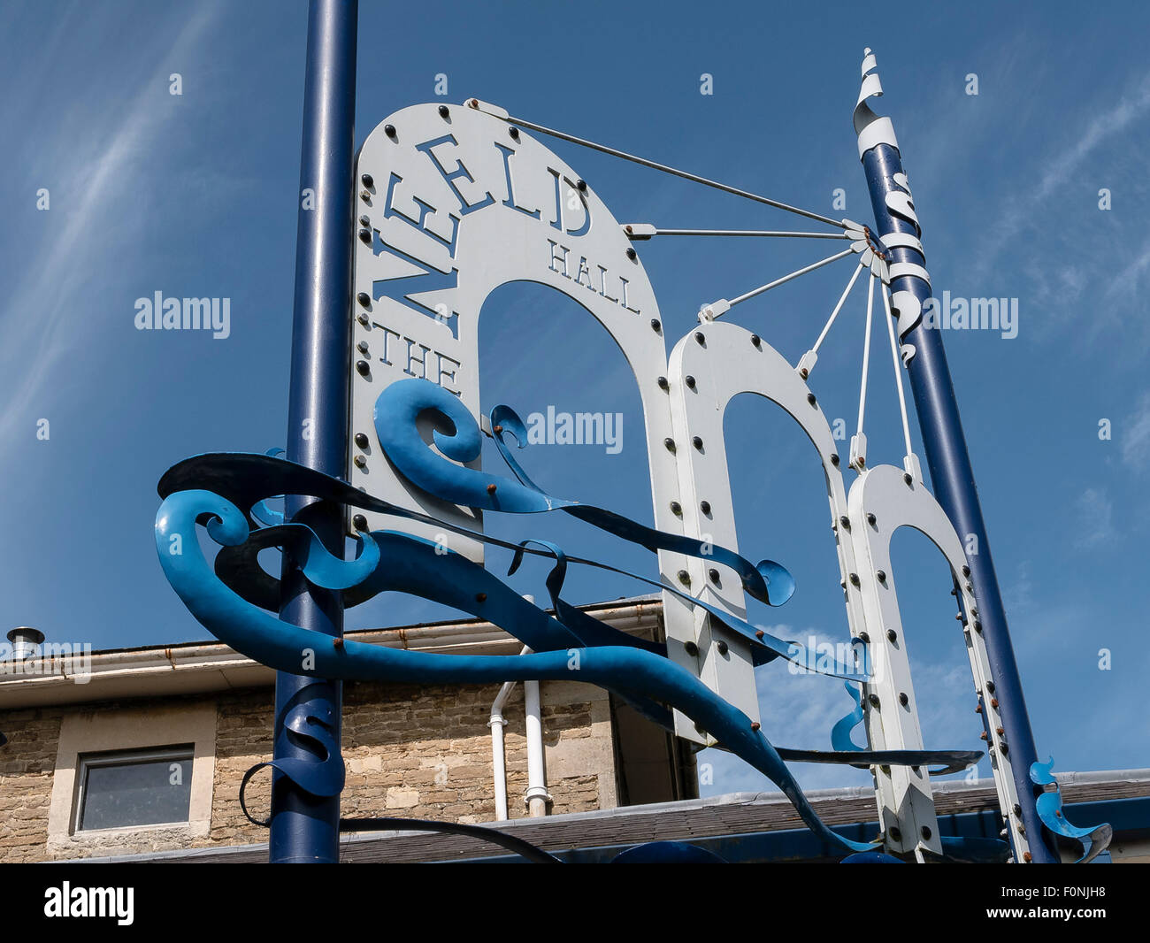 Neeld Hall sign in Chippenham Wiltshire UK Stock Photo - Alamy