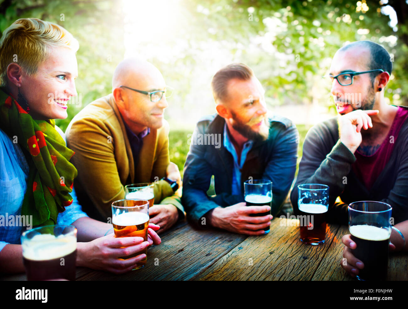 People Beer Drinking Party Friendship Concept Stock Photo - Alamy