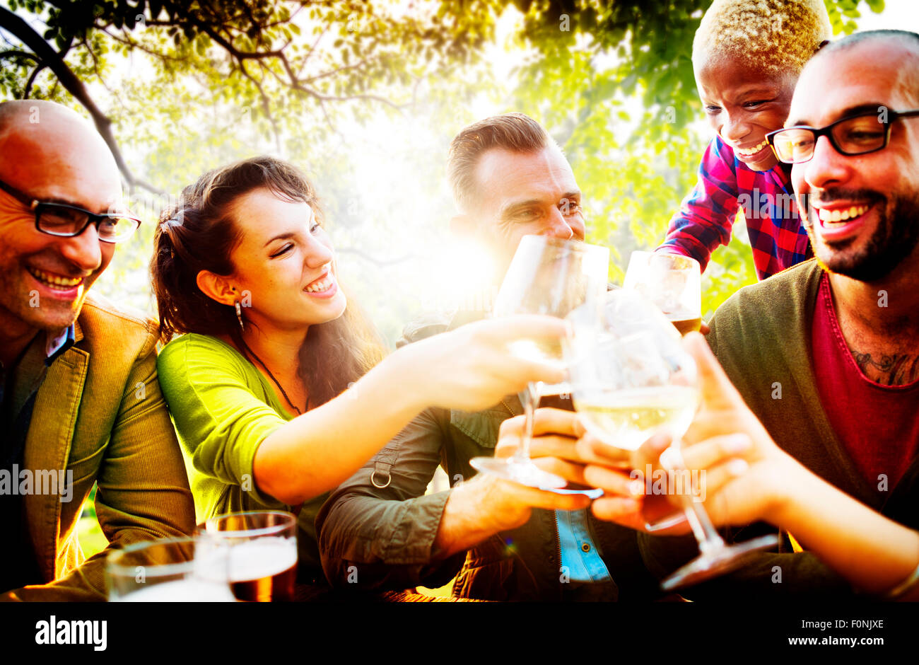 Friends Friendship Outdoor Chilling Togetherness Concept Stock Photo ...