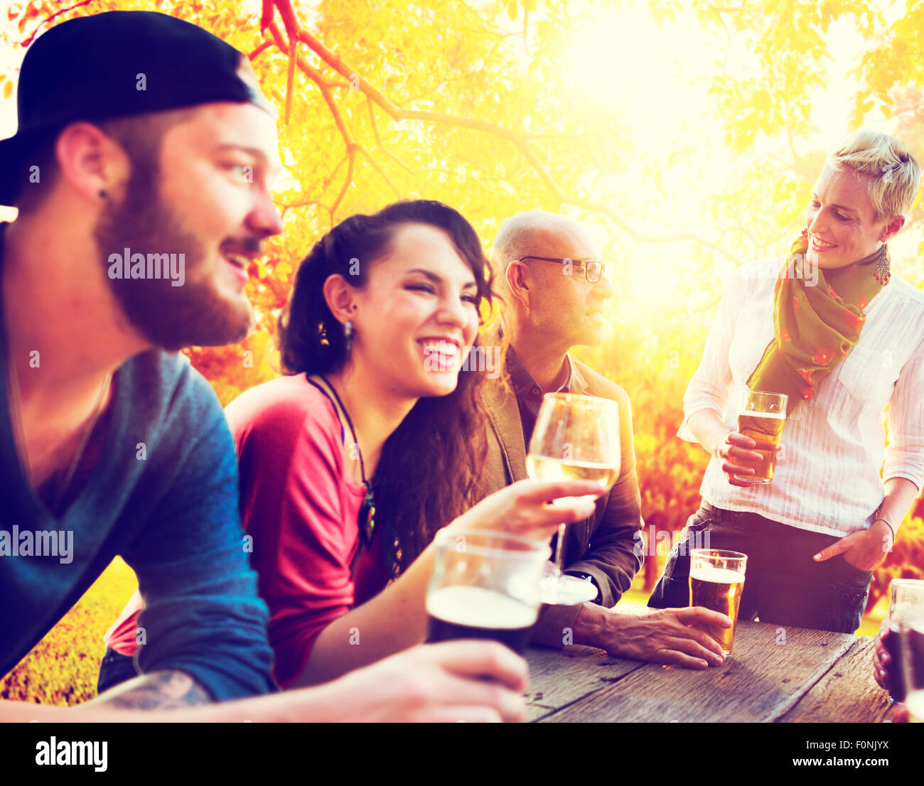Diverse People Friends Hanging Out Concept Stock Photo - Alamy