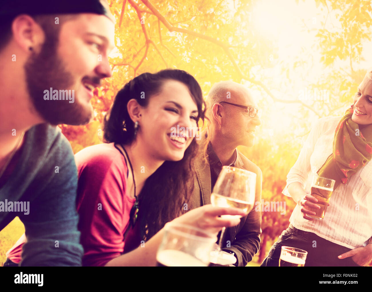 Diverse People Friends Hanging Out Concept Stock Photo - Alamy