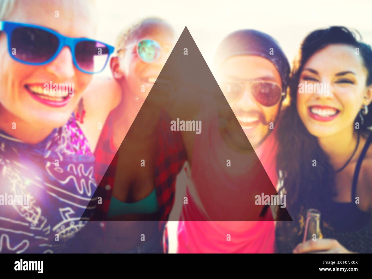 Summer Togetherness Friendship Triangle Copy Space Concept Stock Photo ...