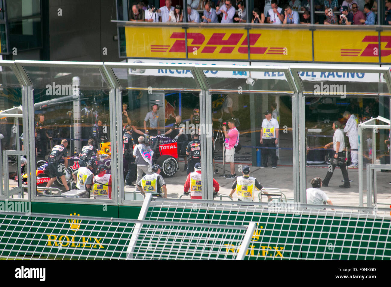 Red bull racing garage and pit lane at the Melbourne Grand Prix ...
