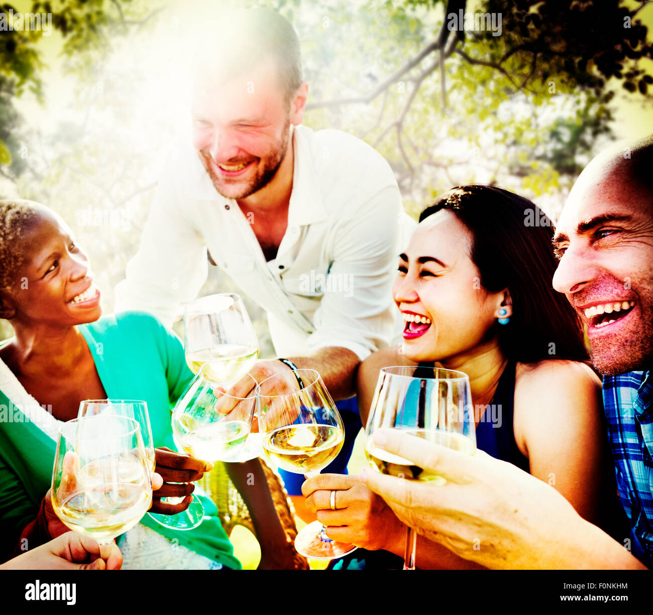 Friends Friendship Outdoor Chilling Togetherness Concept Stock Photo ...