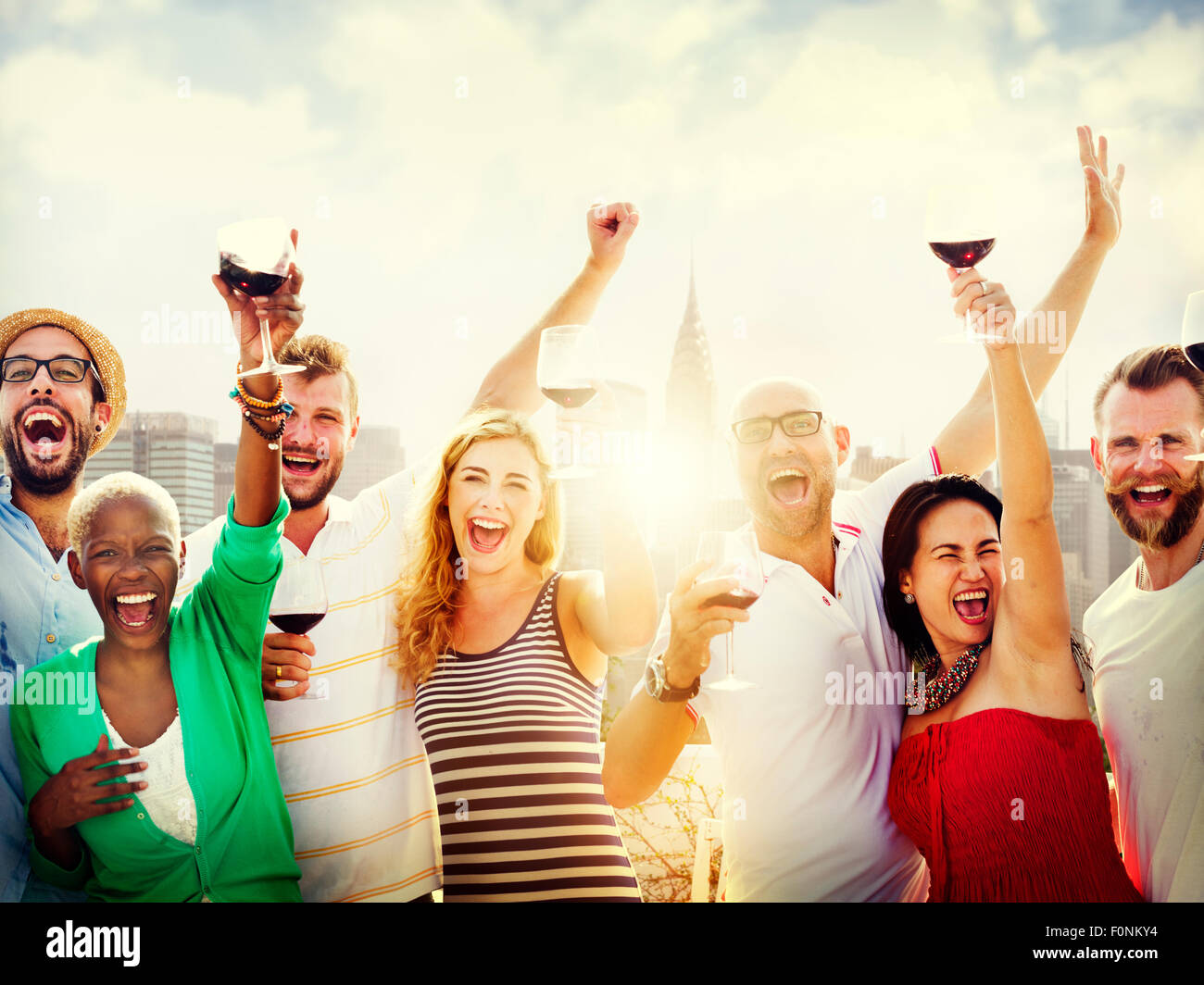 Friends Friendship Celebration Outdoors Party Concept Stock Photo - Alamy