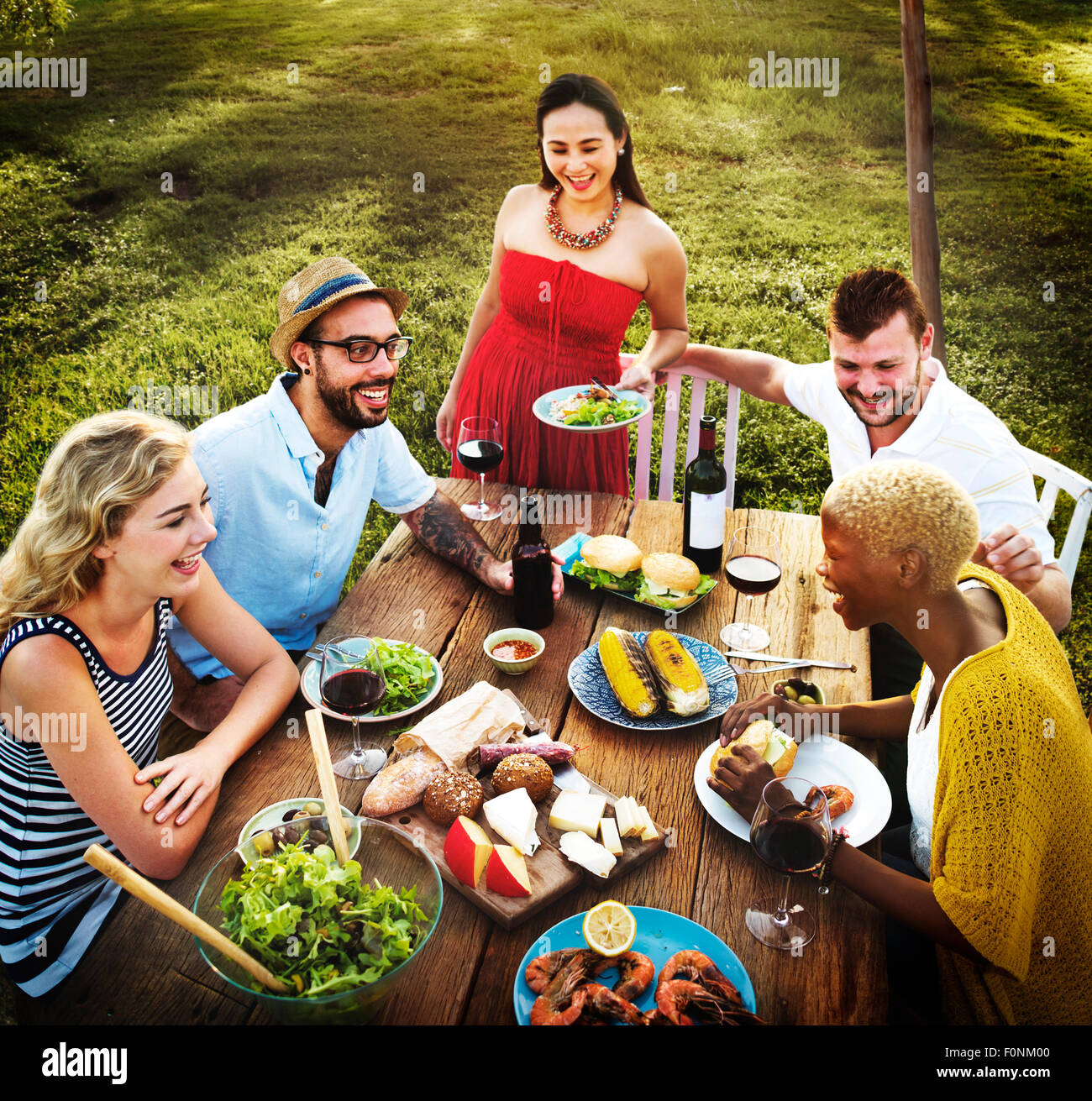 Diverse People Party Togetherness Friendship Concept Stock Photo - Alamy