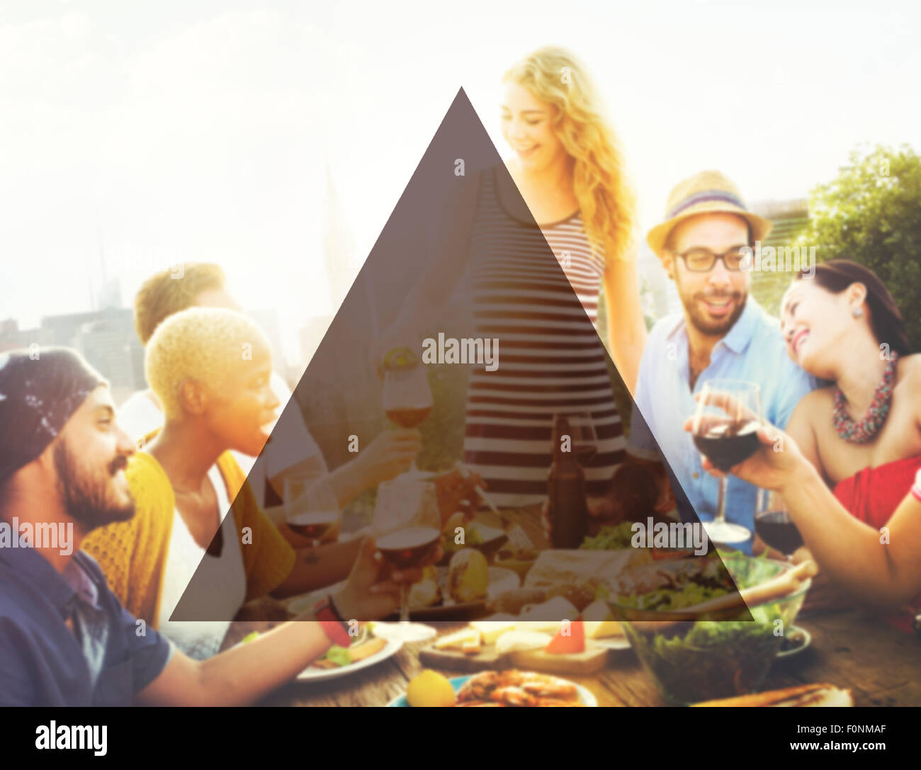 Summer Togetherness Friendship Triangle Copy Space Concept Stock Photo ...