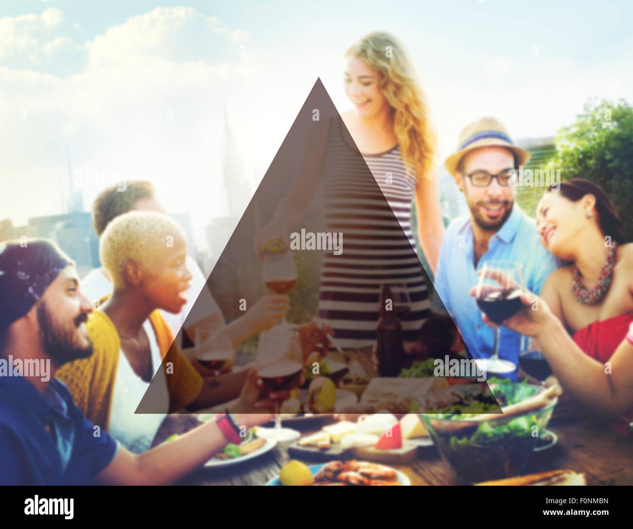 Summer Togetherness Friendship Triangle Copy Space Concept Stock Photo ...