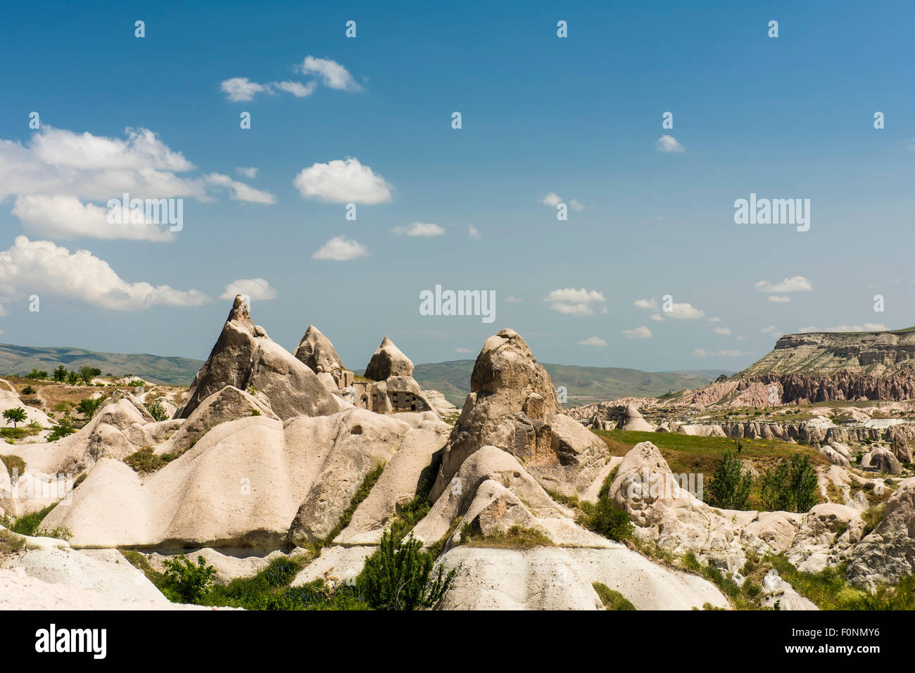 Rock formations of Cappadocia in Central Anatolia, Turkey Stock Photo ...