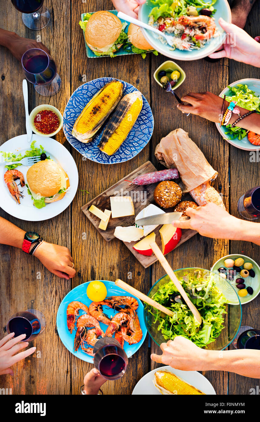 Lunch Launcheon Outdoor Dining People Concept Stock Photo - Alamy