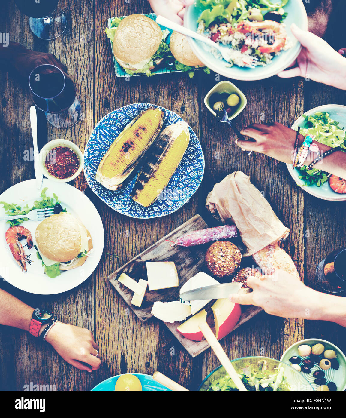 Lunch Launcheon Outdoor Dining People Concept Stock Photo - Alamy