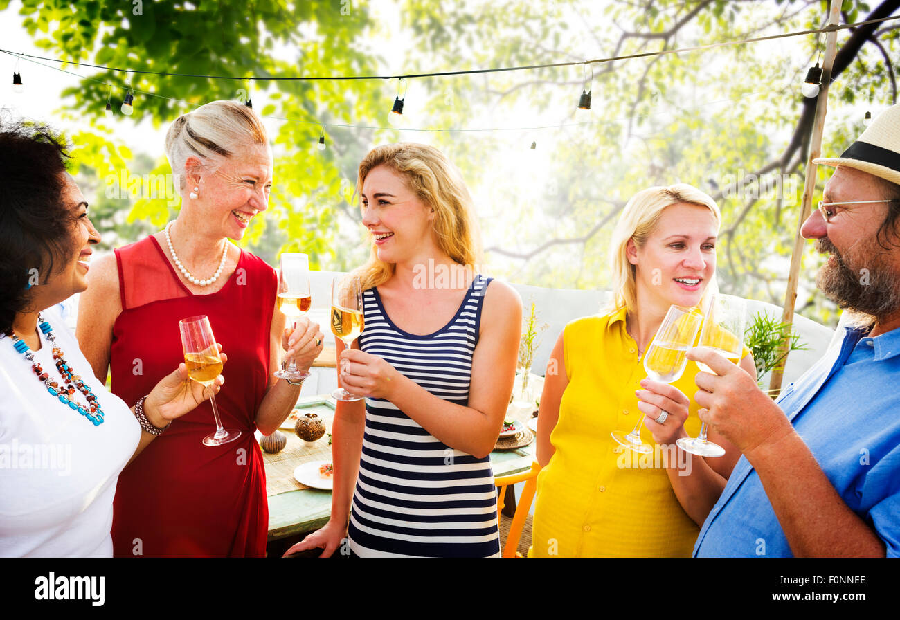 Diverse People Party Togetherness Friendship Concept Stock Photo - Alamy