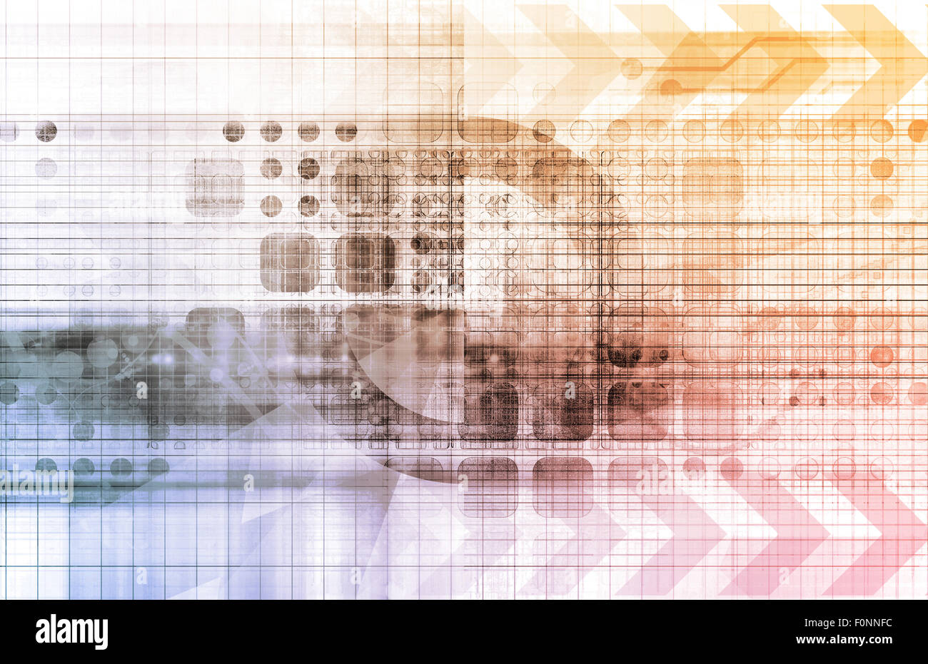 Futuristic Digital Network with Data Communication Art Stock Photo - Alamy