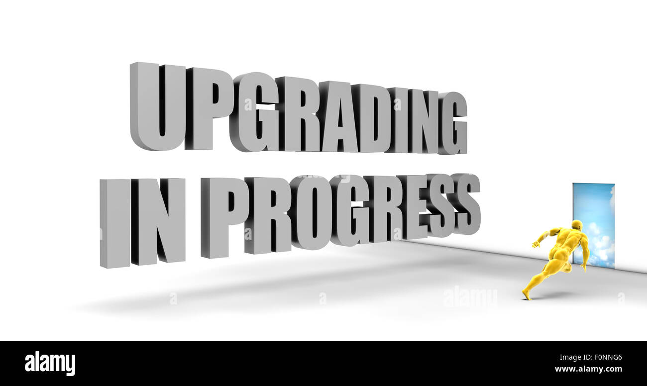 Upgrading in Progress as a Fast Track Direct Express Path Stock Photo ...
