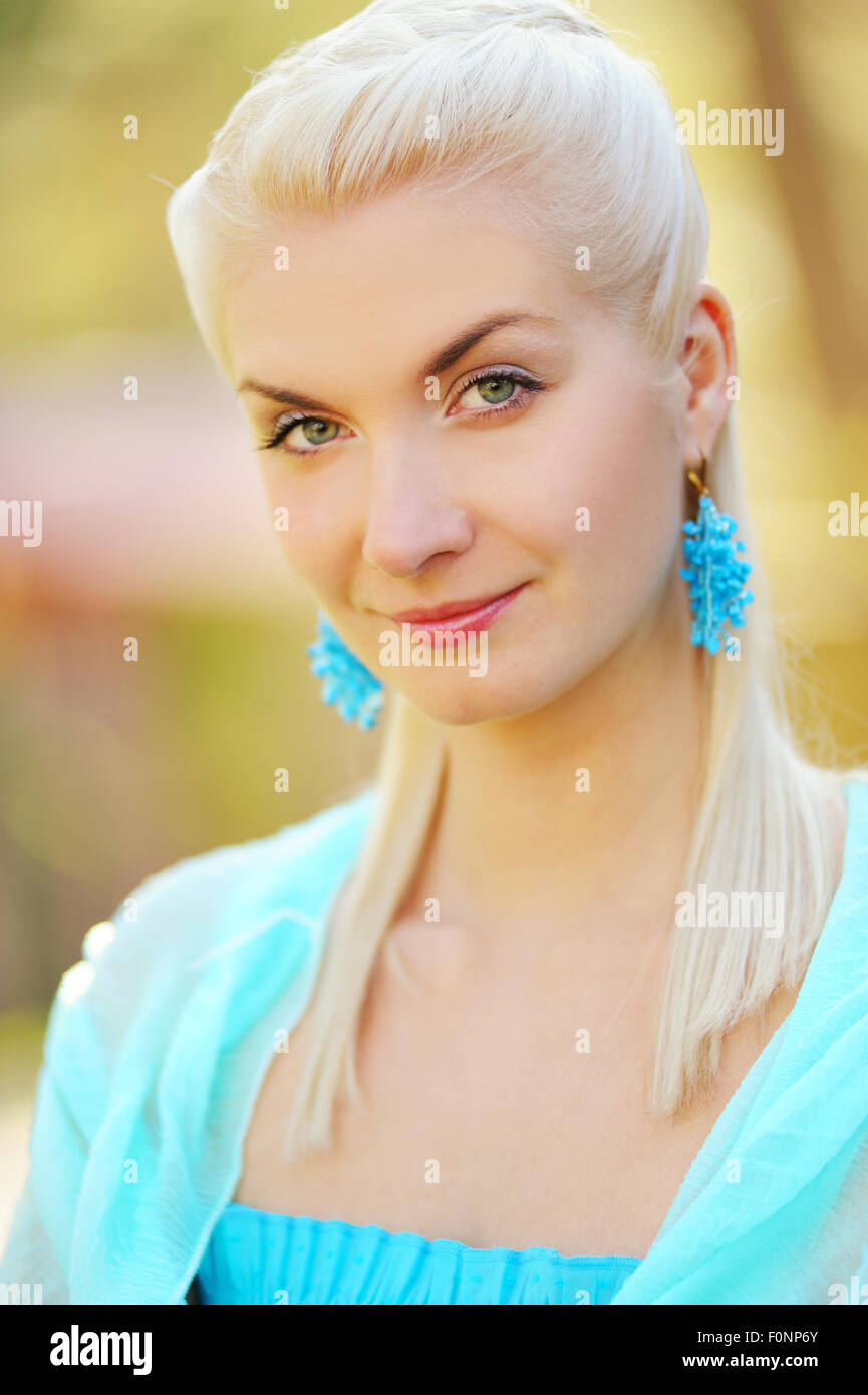 Beautiful woman close-up portrait Stock Photo - Alamy